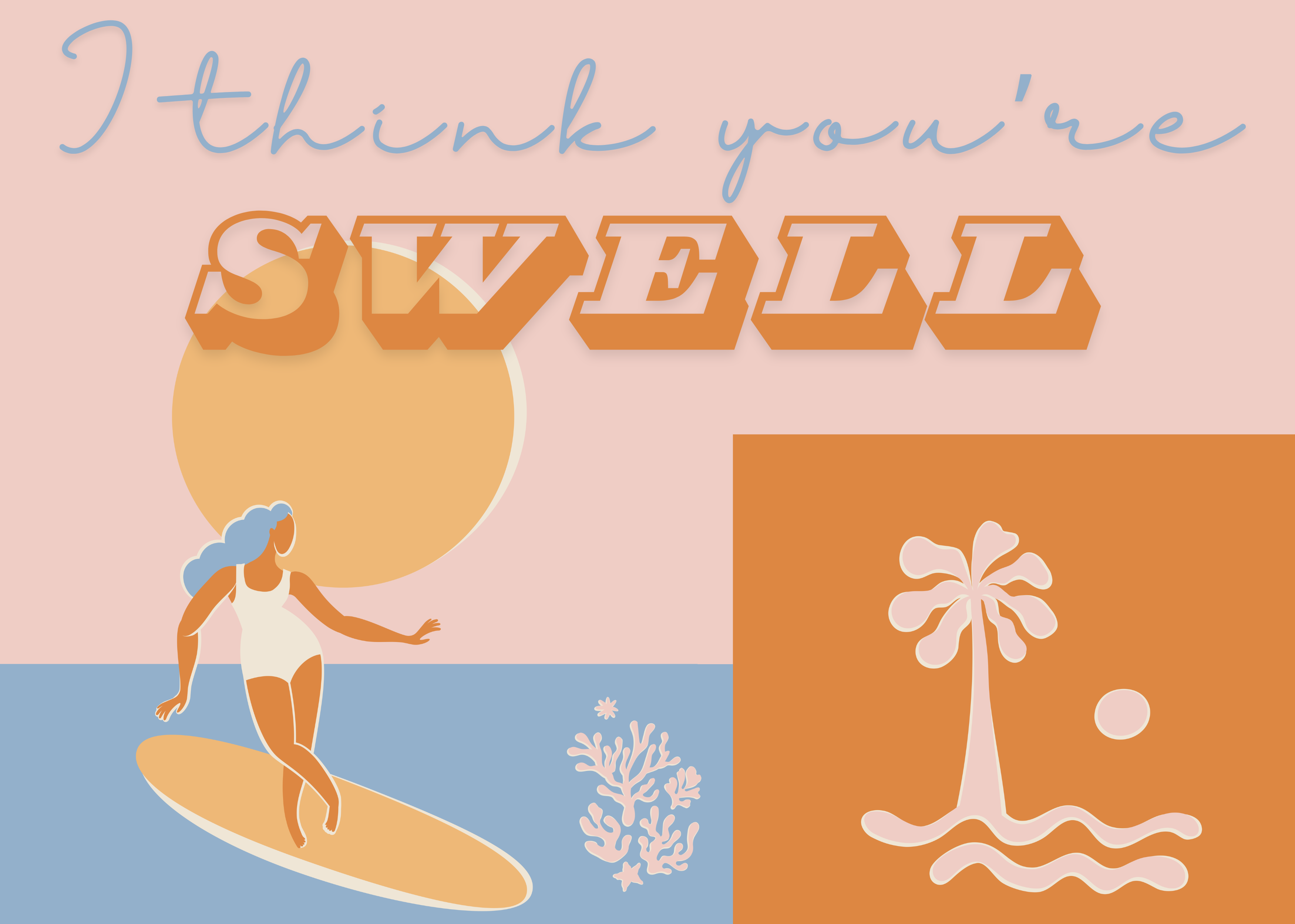 I Think You're Swell Postcard Puzzle – Surf Shack Puzzles